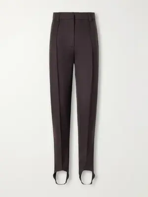 Stella McCartney Tapered Wool-flannel Stirrup Pants - Brown