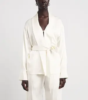 Victoria Beckham Satin Crepe Alba Blouse