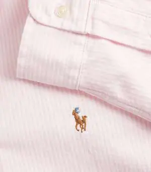 Polo Ralph Lauren Cotton Stripe Oxford Shirt - Pink