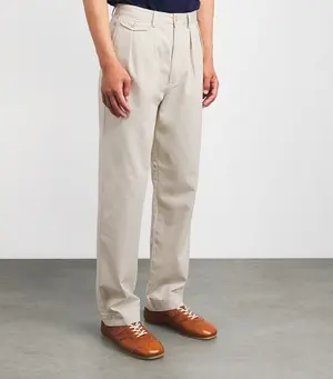 Polo Ralph Lauren Cotton Pleated Whitman Chinos - Ivory