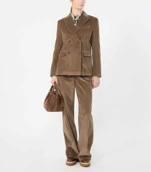 Max Mara Corduroy Double-breasted Blazer