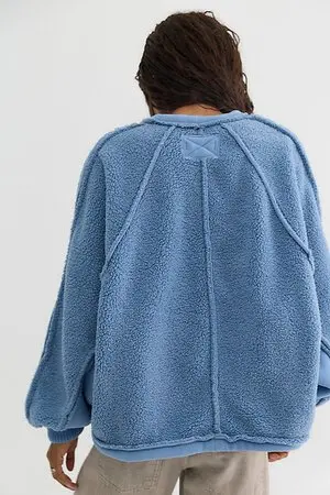We The Free Cabin Hero Cardigen At - Dusted Blue