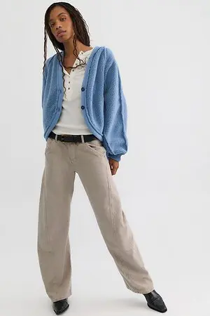 We The Free Cabin Hero Cardigen At - Dusted Blue