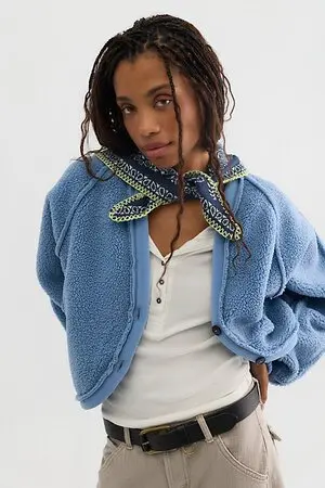 We The Free Cabin Hero Cardigen At - Dusted Blue