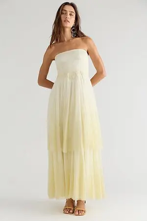 Free People Nigel Preston Romance Strapless Maxi Dress At