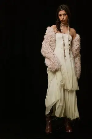 Free People Nigel Preston Romance Strapless Maxi Dress At - Ivory
