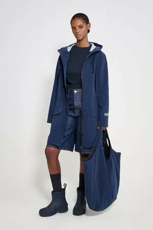 Stutterheim Mosebacke Patch Raincoat - Navy