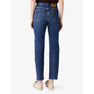 Maje Brooch-embellished Slim-fit Stretch-denim Jeans