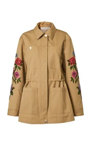 Carolina Herrera Embroidered Cotton Jacket