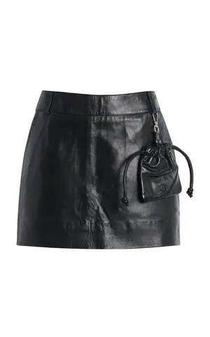 THE GARMENT Soho Leather Mini Skirt - Black