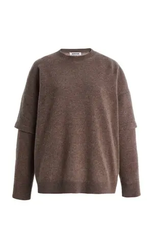 DARKPARK Troy Double-sleeve Cashmere-wool Top - Brown