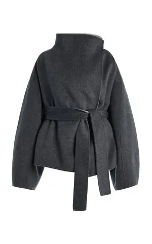 THE FRANKIE SHOP Onelle Reversible Wool-blend Short Coat