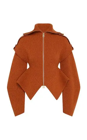 Zimmermann Valiant Utility Wool-blend Cardigan - Orange