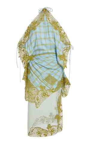 Christopher Esber Embroidered Handkerchief Envelope Cotton Dress - Multi