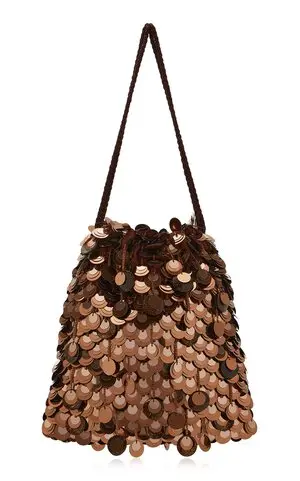 LIZZIE FORTUNATO Sequined Gala Bag - Brown