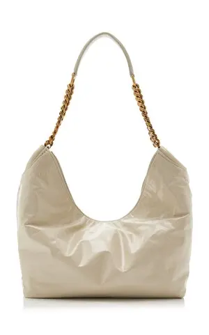 Saint Laurent Small Hortense Leather Bag - Ivory
