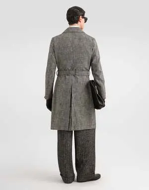 Dolce & Gabbana Double-breasted Glen Plaid Cotton Coat Coats And Jackets