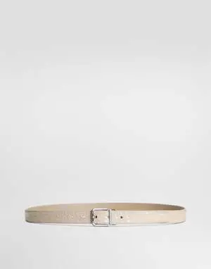 Dolce & Gabbana Caiman Belt Collection Beige
