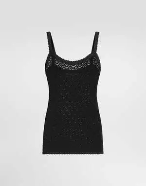 Dolce & Gabbana Lace Top Collection - Black