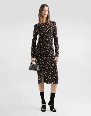 Dolce & Gabbana Small Floral-print Charmeuse Dress Dresses