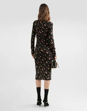 Dolce & Gabbana Small Floral-print Charmeuse Dress Dresses