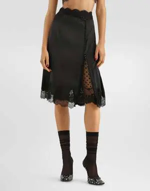 Dolce & Gabbana Satin Skirt Collection Silk