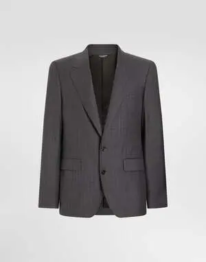Dolce & Gabbana Sicilia Light Single-breasted Pinstripe Wool Jacket Suits And Blazers Multi-colored
