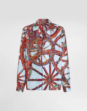 Dolce & Gabbana Carretto-print Silk Twill Shirt Shirts - Multicolor
