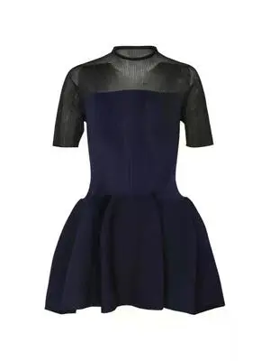 CFCL Sheer-panel Flared-skirt Sweater - Blue