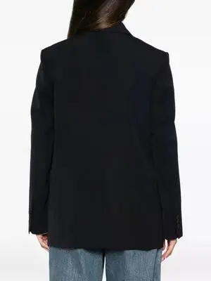 Loewe Double-breasted Knitted-collar Blazer