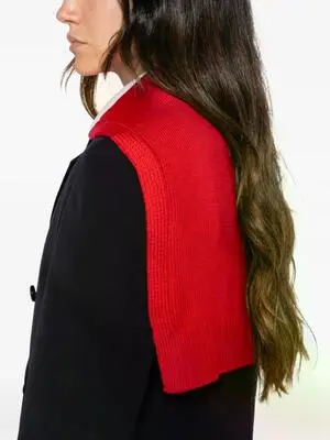 Loewe Double-breasted Knitted-collar Blazer - Black
