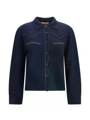 Guest In Residence Western-style Knit Shirt - Blue