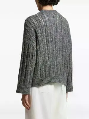 Peserico Sequin-embellished Ribbed-knit Sweater