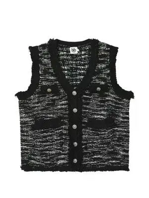 B+AB Fringe-trim Button-up Gilet