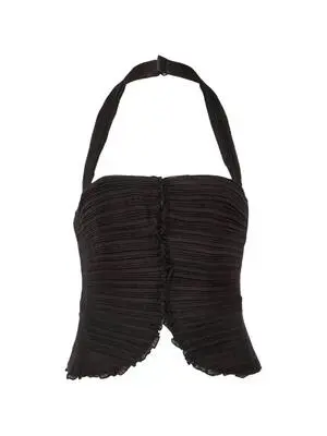 STOLEN STORES Plissé Halterneck Top