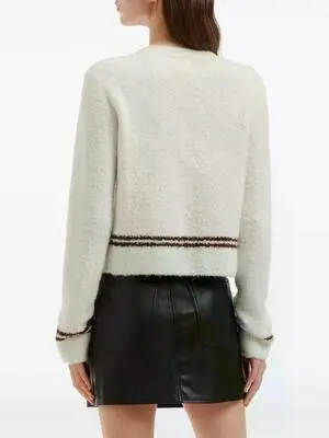 B+AB Stripe-trim Button-up Cardigan