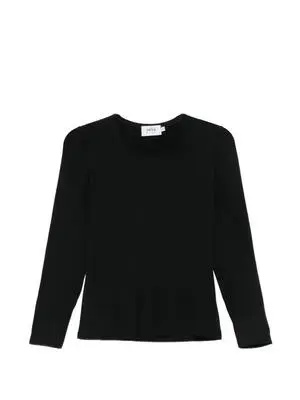 VELA SHOP Long-sleeve Crew-neck T-shirt - Black