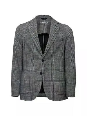 CIRCOLO 1901 Prince Of Wales Check Blazer - Grey