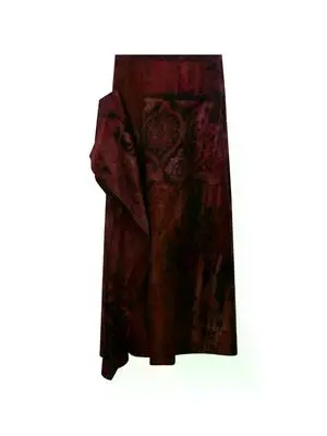 Y’s Paisley-print Draped Midi Skirt