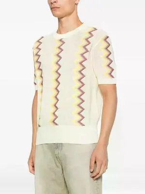 LANVIN Zigzag-pattern Short-sleeve T-shirt