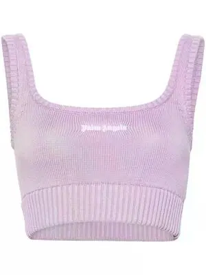 Palm Angels Embroidered-logo Knit Tank Top