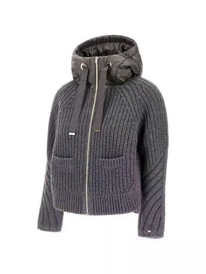Herno Corncob-stitch Wool-knit Cardigan