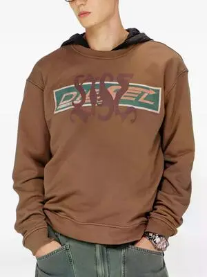 DIESEL® Sweatshirt With Graphic Prints And Patches