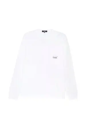 Comme Des Garçons Logo-print Chest-pocket T-shirt - White