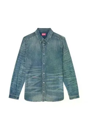 DIESEL® Faded Whiskered Shirt - Blue
