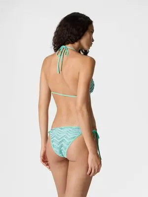 Missoni Triangle Mesh Bikini With Zigzag Pattern And Sequins