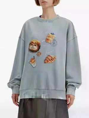 B+AB Graphic-print Sweatshirt - Blue