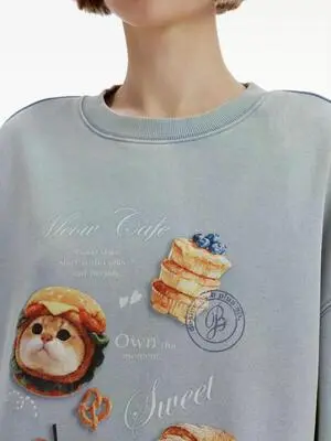 B+AB Graphic-print Sweatshirt - Blue