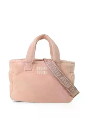 Miu Miu Terry Cloth Tote Bag - Pink
