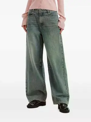 TOUT A COUP Faded-effect Wide-leg Jeans